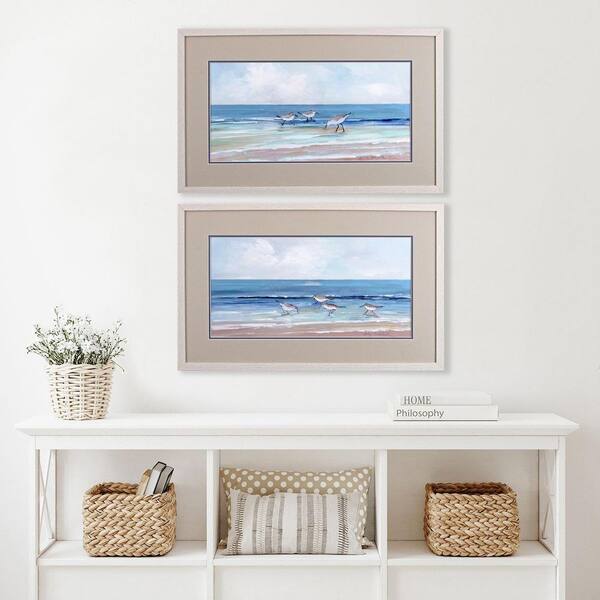 Paragon Swatland 2 Piece Framed Canvas Transfer Coastal Art Print 19 in ...