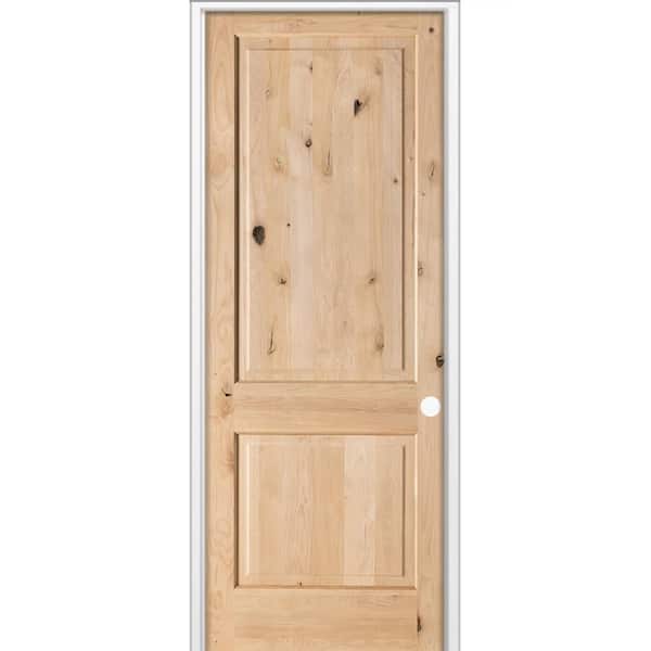 Reviews for Krosswood Doors 36 in. x 96 in. Rustic Knotty Alder 2 Panel ...