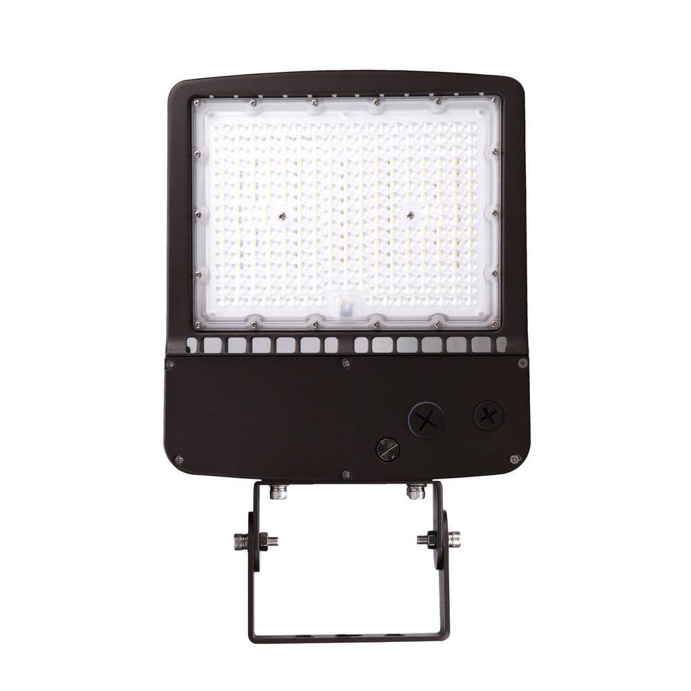 MEDINAH POWER 400- Watt Equivalent Integrated LED Dimmable Bronze Area ...