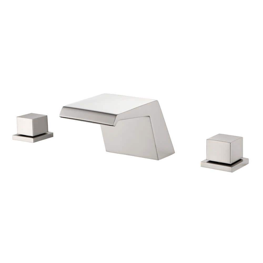Miscool Vara 2-Handle Tub Deck Mount Roman Tub Faucet Geometric 3.94 in ...