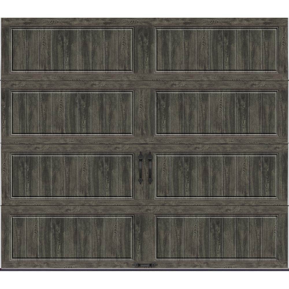Clopay Gallery Steel Long Panel 8 ft x 7 ft Insulated 18.4 R-Value Wood ...