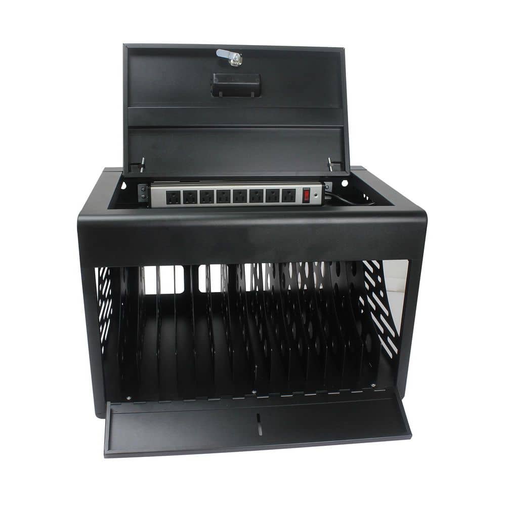 Damodpoy 13.77 in. 16-Bay Charging Cabinet for Laptop, Chromebook ...