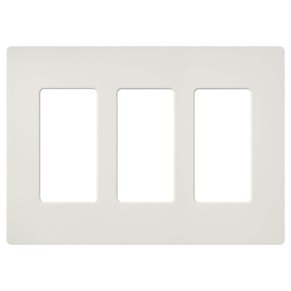 Lutron Claro 3 Gang Wall Plate for Decorator/Rocker Switches, Satin ...