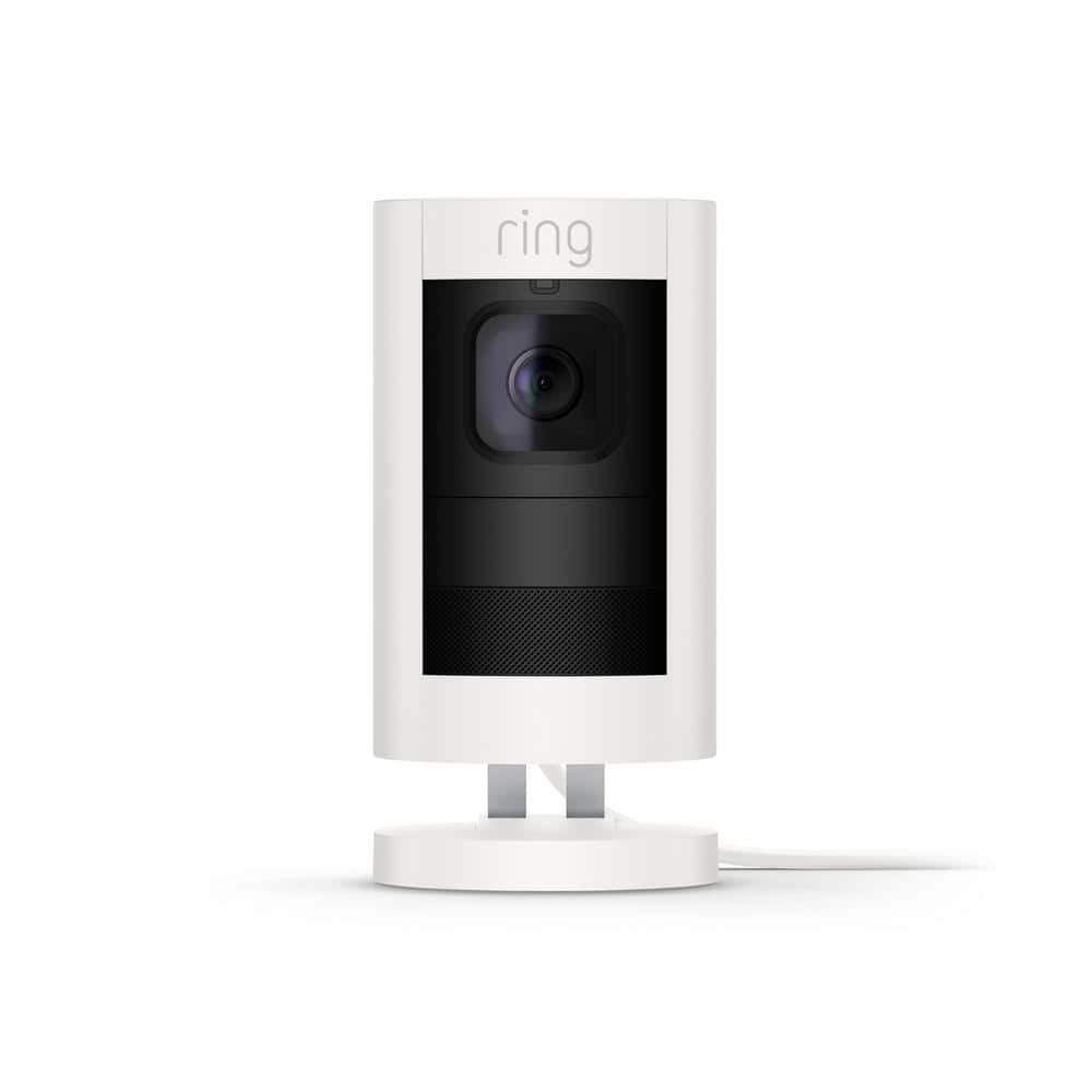 Ring Stick Up Cam Wired Indoor/Outdoor Standard Security Camera, White ...