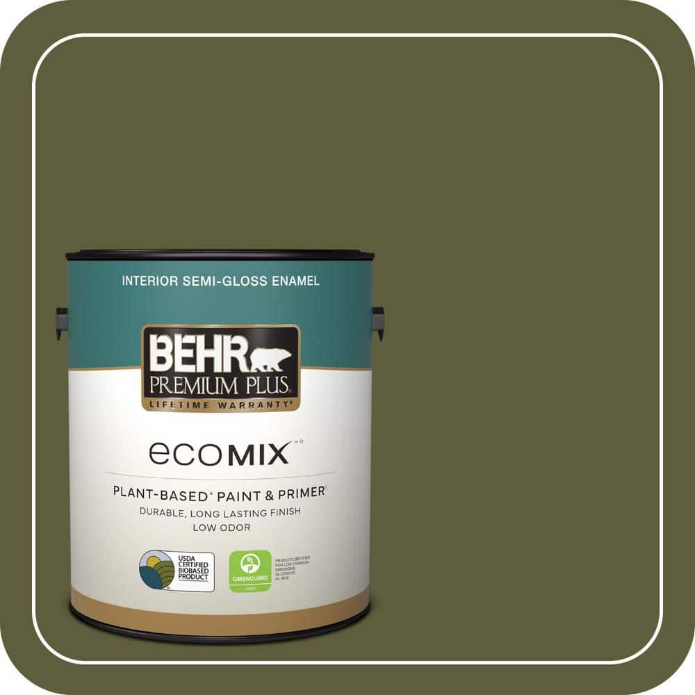 BEHR PREMIUM PLUS 1 gal. #PPU9-25 Eastern Bamboo Semi-Gloss Enamel ...