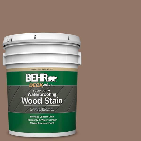 BEHR DECKplus 5 gal. #SC-147 Castle Gray Solid Color Waterproofing ...