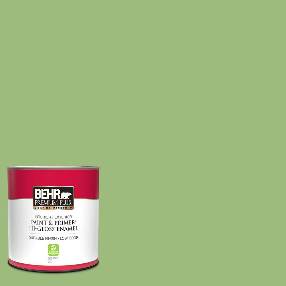 BEHR PREMIUM PLUS 1 qt. #P380-5 Gleeful Hi-Gloss Enamel Interior ...