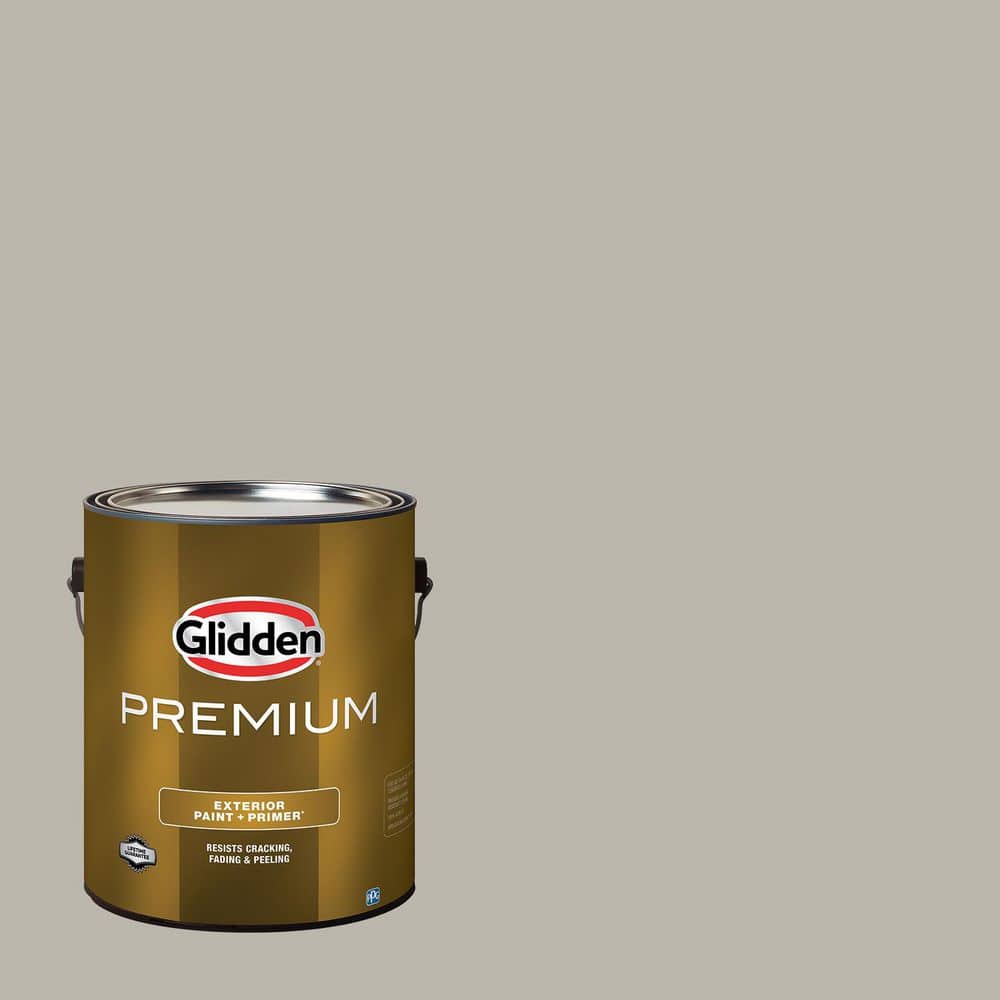 Glidden Premium 1 gal. PPG1007-3 Ghost Writer Semi-Gloss Exterior Latex ...