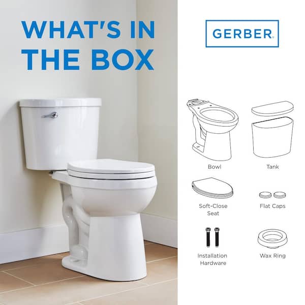 Gerber Maxwell Choice 12 in. Rough-in 2 Piece 1.28 GPF Single Flush ...