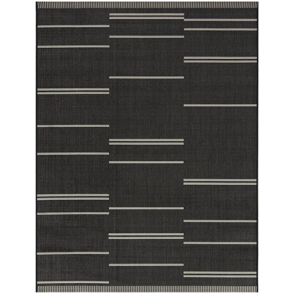BALTA Xavier Charcoal 7 ft. 10 in. x 10 ft. Abstract Indoor/Outdoor ...