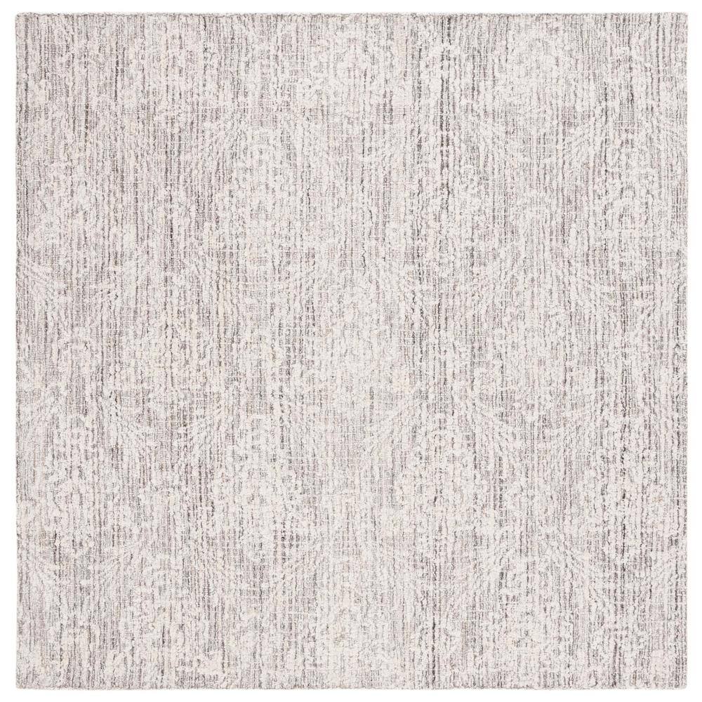 SAFAVIEH Ebony Gray/Ivory 6 ft. x 6 ft. Diamond Square Area Rug EBN112F ...