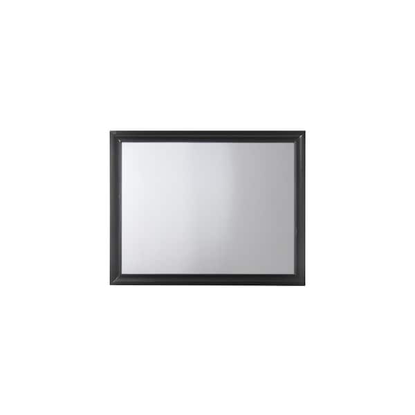 Black 47 in. W x 36 in. H Classic Rectangle Wood Framed Mirror JYMR2814 ...