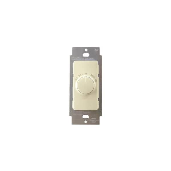 Leviton 1.5 Amp Decora Single Pole Rotary Step Fan Speed Control, Ivory ...