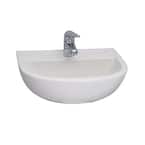 Barclay Products Compact 450 Wall-Hung Bathroom Sink in White 4-611WH - The Home Depot