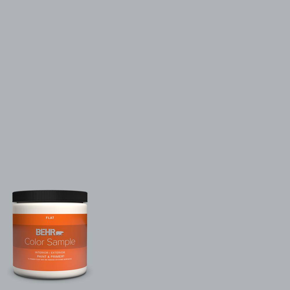BEHR PREMIUM PLUS 8 oz. #N510-3 Stargazer Flat Interior/Exterior Paint ...