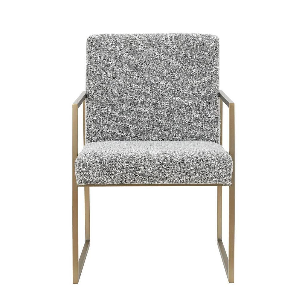 MR MODREST Suzanne Grey Fabric and Antique Brass Dining Chair 82169 ...