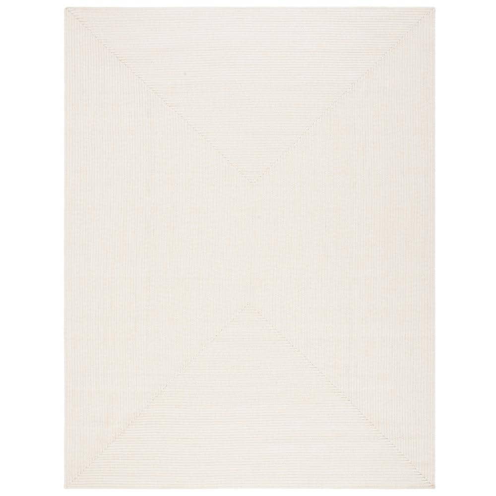SAFAVIEH Braided Ivory Beige 10 ft. x 14 ft. Solid Color Gradient Area ...