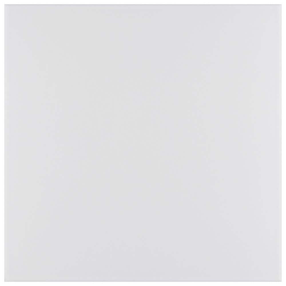 Merola Tile Textile Basic White 9-3/4 in. x 9-3/4 in. Porcelain Floor ...