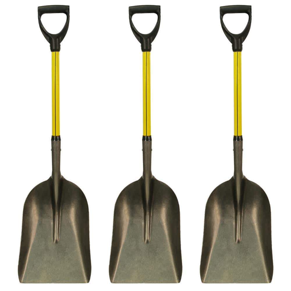 Nupla 27 in. Classic Fiberglass Eastern Scoop Shovel with Heavy-Duty ...