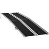 HOMCOM 10 ft. Aluminum Skidproof PVC Portable Wheelchair Ramp, Carpeted ...