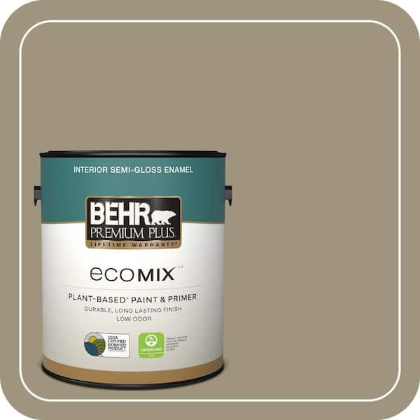 BEHR PREMIUM PLUS 1 gal. #760D-5 Shortgrass Prairie Semi-Gloss Enamel ...