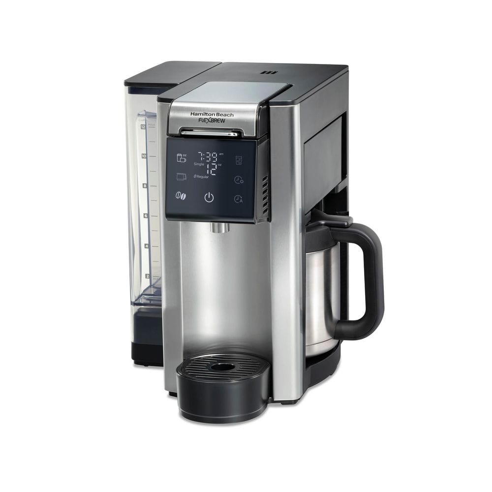 Hamilton Beach Flexbrew Advanced 5 in 1 12-Cup Stainless Steel Drip ...