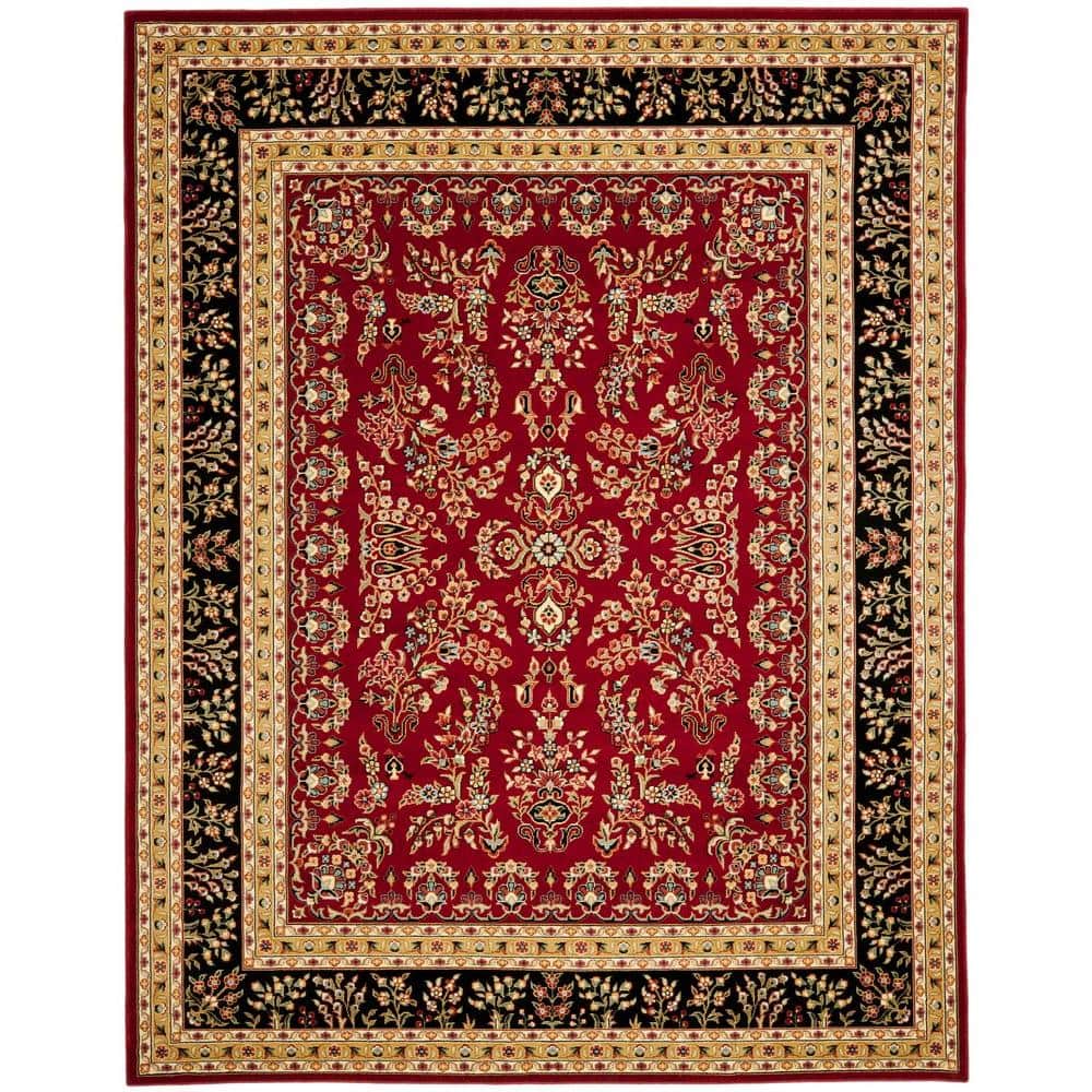 SAFAVIEH Lyndhurst Red/Black 4 ft. x 6 ft. Border Antique Floral Area ...
