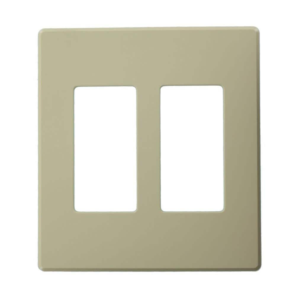 Leviton Renoir 2-Gang Ivory Despard Plastic Standard Wall Plate (1-Pack ...