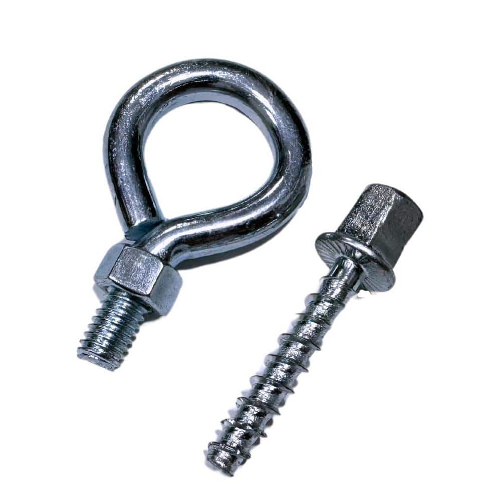 Sedco 1/4 in. x 3 in. Zinc-Plated Concrete Anchor and Eye Bolt Set (4 ...