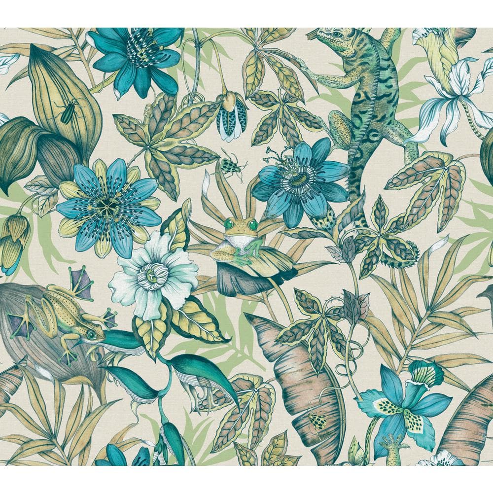 York Wallcoverings Multicolor Rainforest Paper Non-Pasted Matte ...