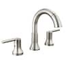 Delta Trinsic 8 in. Widespread Double-Handle Bathroom Faucet with Pull-Down Spout in Stainless ...