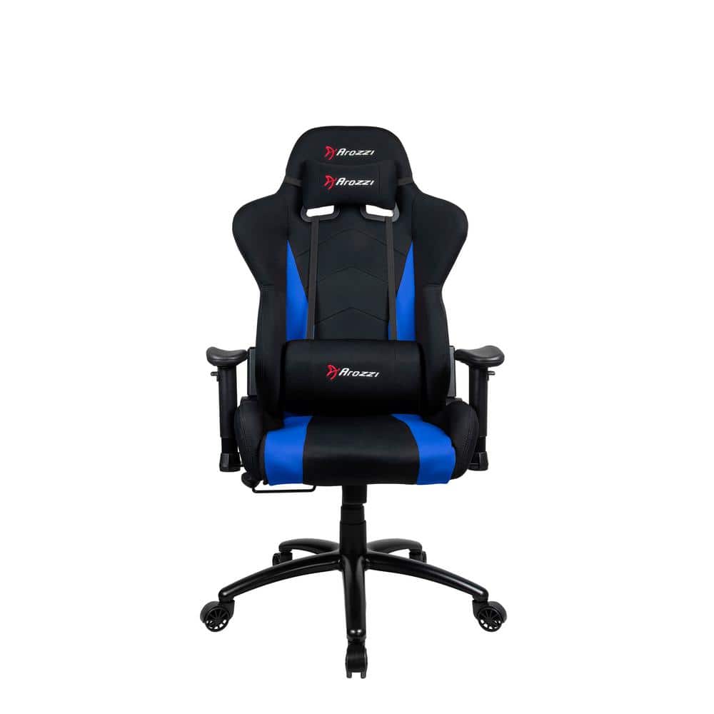 AROZZI Inizio Black/Blue Mesh Fabric Ergonomic Gaming/Office Chair with ...