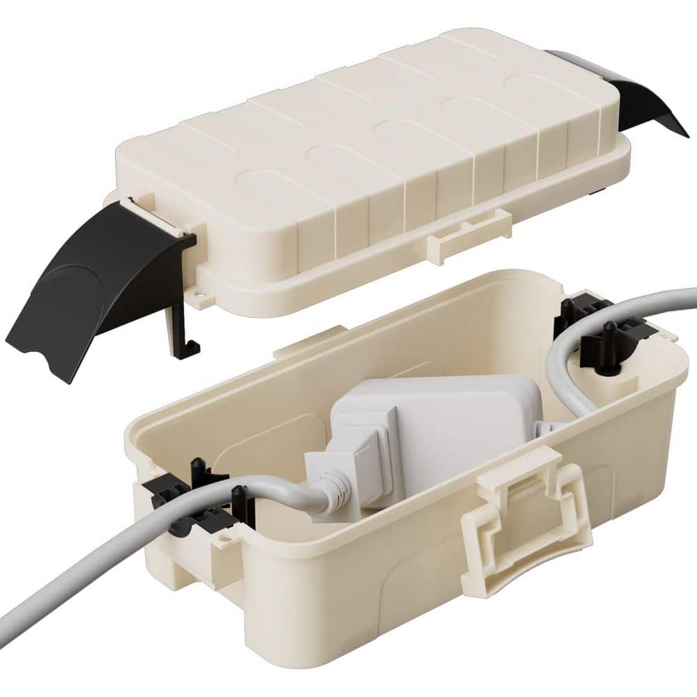 Lukyamzn Waterproof Outdoor Electrical Box with Detachable Shield ...