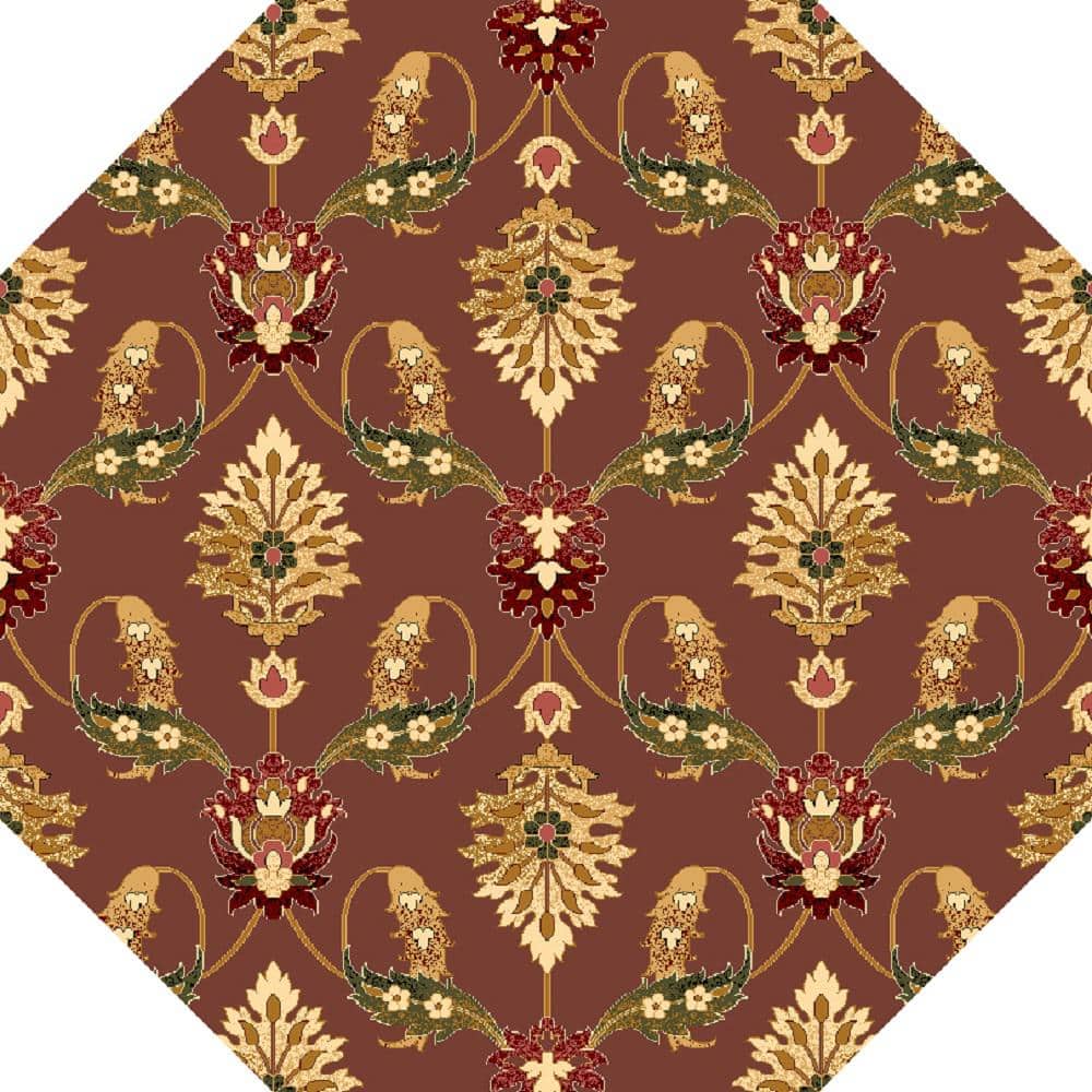 MILLERTON HOME Clarissa Plum 8 ft. x 8 ft. Octagon Area Rug ...