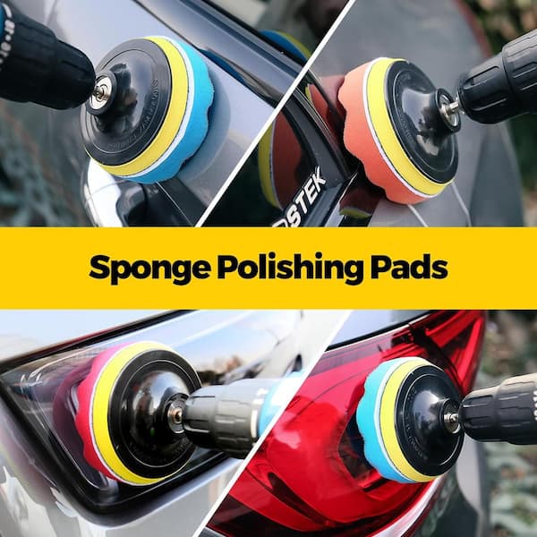 ITOPFOX 2 in. W Drill Scrubbing Pads Attachments Set with Extend Long ...