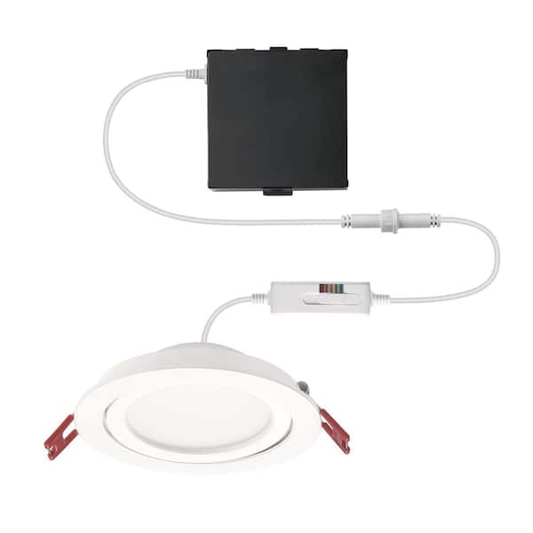 Commercial Electric Ultra Directional Integrated LED 4 in Round Adj ...