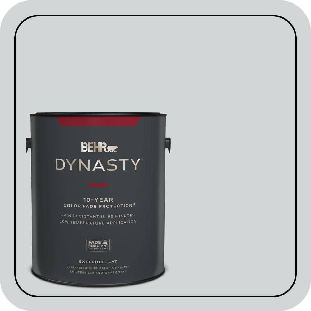 BEHR DYNASTY 1 gal. #750E-2 Twilight Gray Flat Exterior Stain-Blocking ...