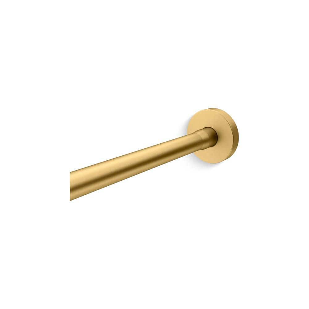 KOHLER Elate 72 in. Shower Rod in Vibrant Brushed Moderne Brass 33810 ...