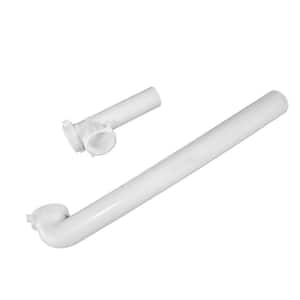 PLUMBFLEX 1-1/2 in. Polypropylene Offset Trap for Tubular Drain ...