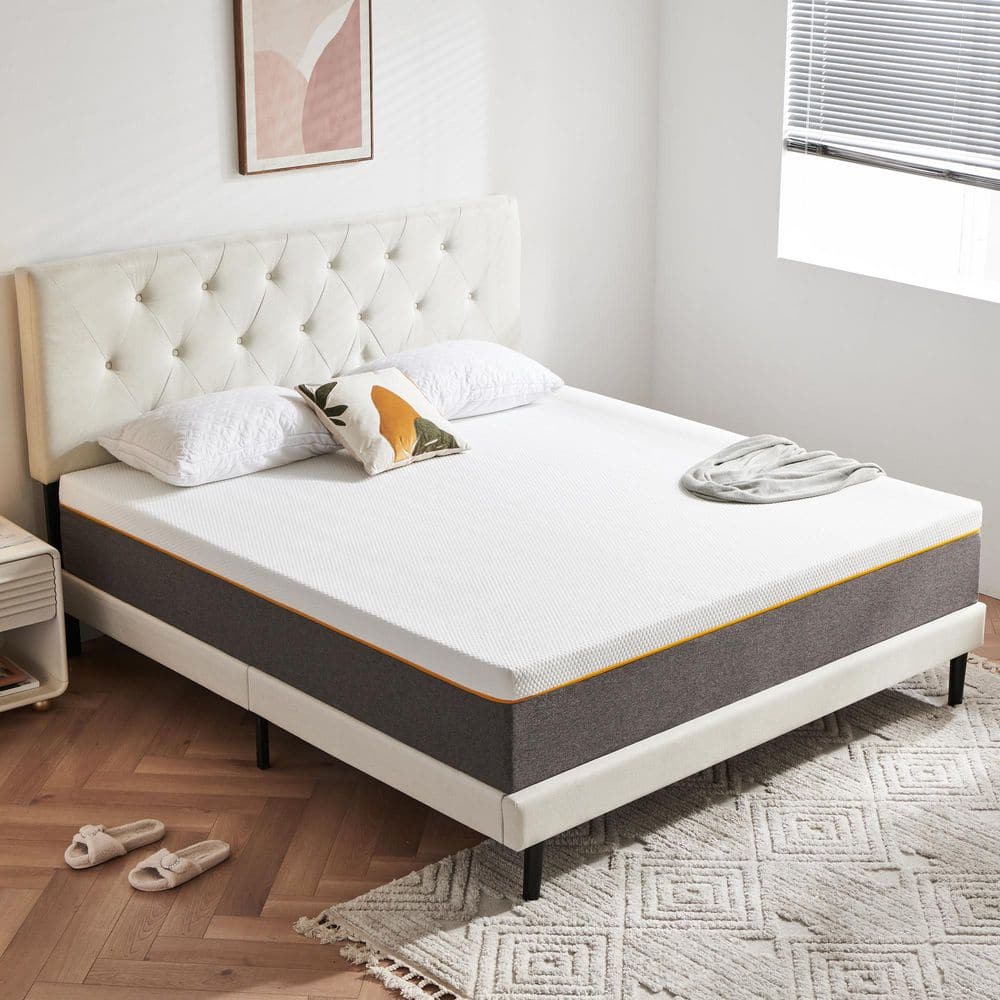 PICCHESS New KFTA Series Twin Medium Memory Foam 10 in. Bed-in-a-Box ...