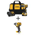 DEWALT 20V MAX XR Lithium-Ion Cordless Compact 1/2 in. Drill/Driver Kit ...