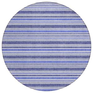 HomeRoots Taupe 8 ft. Round Woven Abstract Polyester Round Indoor ...