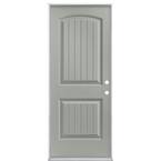 Masonite 32 in. x 80 in. Cheyenne 2-Panel Left Hand Inswing Painted ...