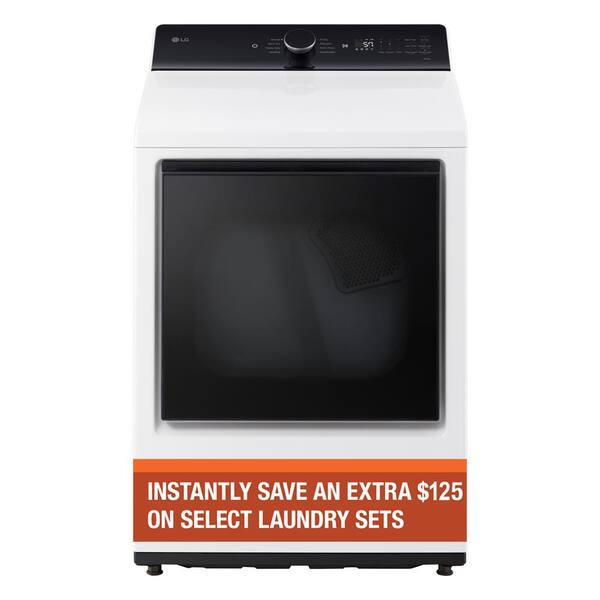 LG 7.3 cu. ft. Vented SMART Electric Dryer in Alpine White with ...