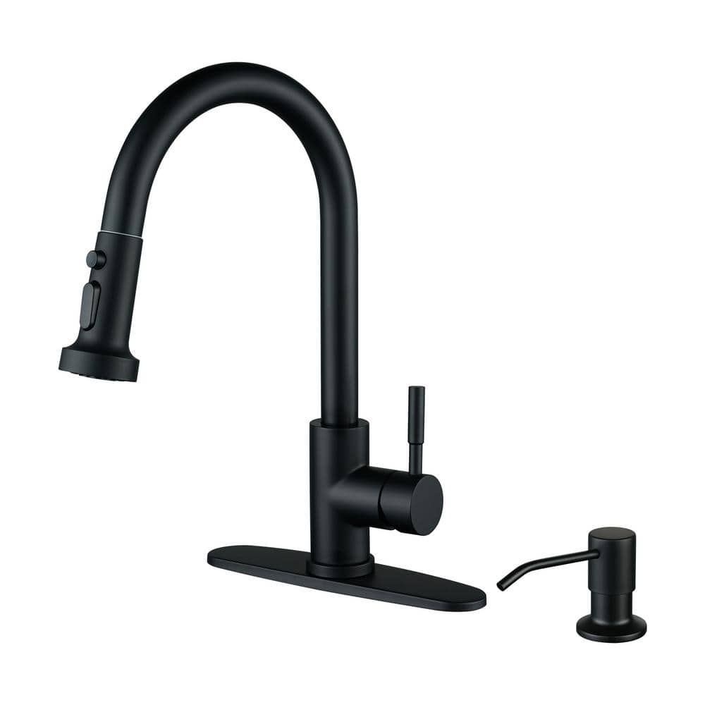 ARCORA Single Handle Pull-Down Sprayer Kitchen Faucet Set Stainless ...