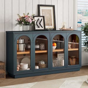 Reviews for Harper & Bright Designs Retro-Style Navy MDF Top 57.7 in ...