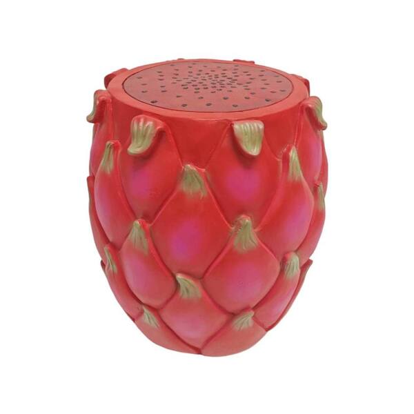 Dragon Fruit Plastic Stool 13.4 in. Garden Stool, Side Table Unique ...