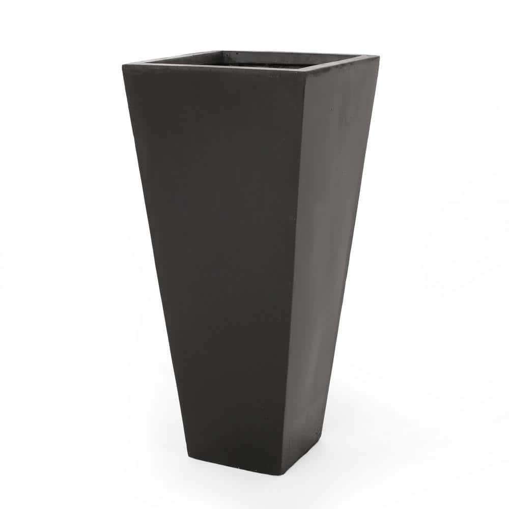 Black Square 13 in. Outdoor Modern MGO Cast Stone Planter Pot hj-672 ...