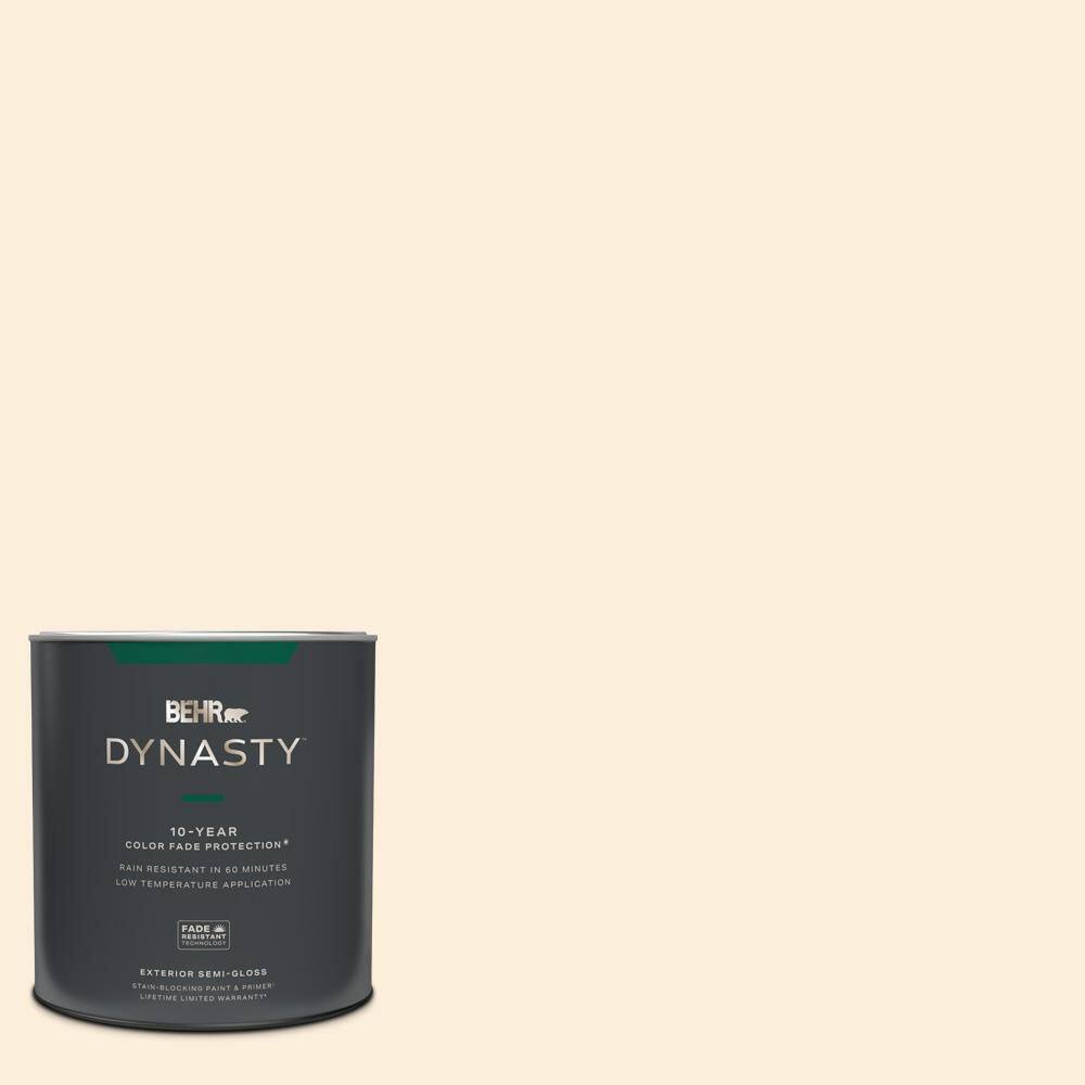 BEHR DYNASTY 1 qt. #W-D-720 Innocence Semi-Gloss Enamel Exterior Stain ...