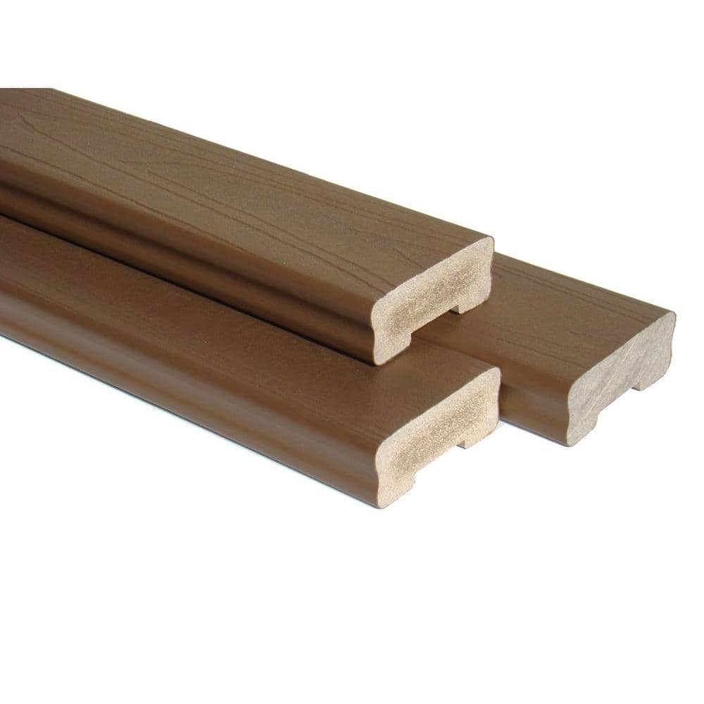 Veranda 6 ft. Brazilian Walnut Composite Top/Bottom/Sub Capped Rail Kit ...
